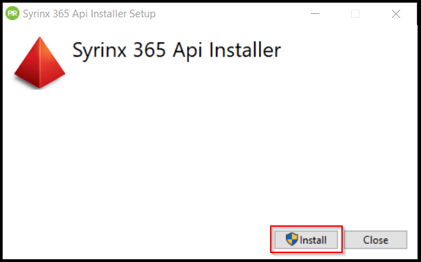Install Syrinx 365 API and Desktop Client