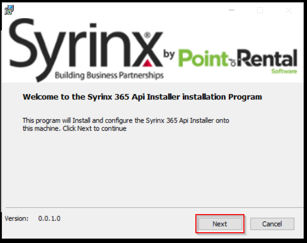 Install Syrinx 365 API and Desktop Client